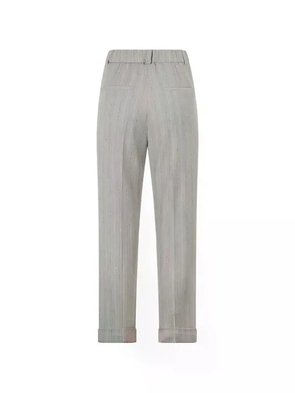 Peserico Pinstriped Trousers - Grey