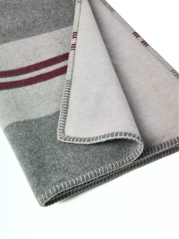 Brunello Cucinelli Striped Double-cloth Throw Blanket