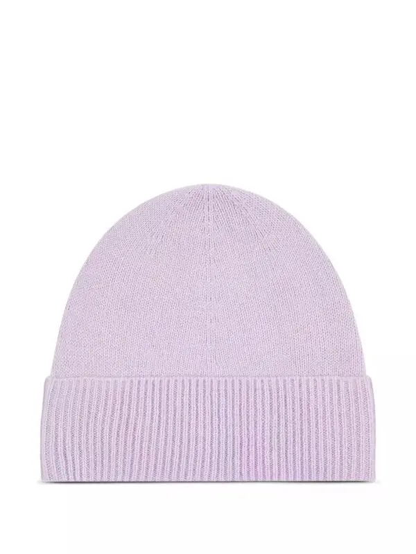 Eric Bompard Ribbed Beanie - Purple