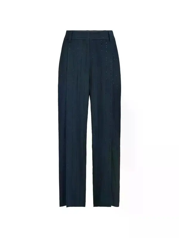 Brunello Cucinelli Chalkstripe Slouchy Trousers - Blue