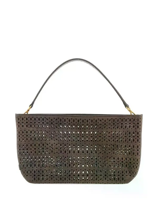 GIANNI CHIARINI Mashup Perforated Shoulder Bag - Brown