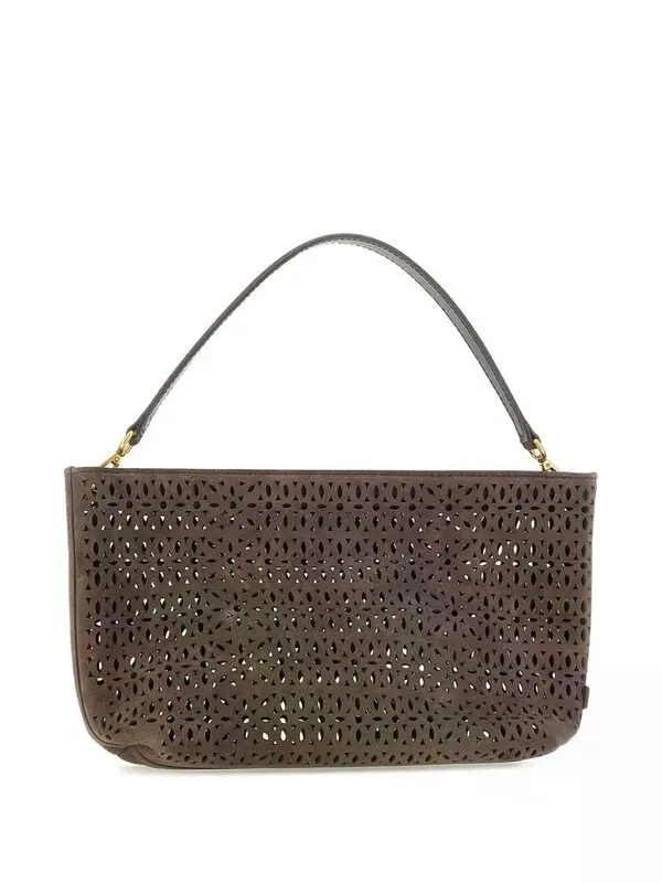 GIANNI CHIARINI Mashup Perforated Shoulder Bag - Brown