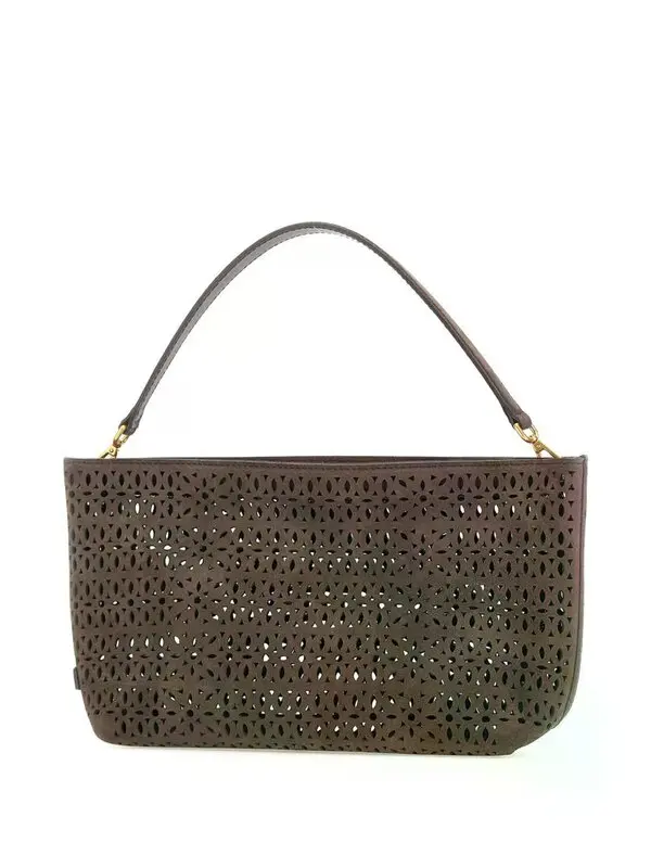 GIANNI CHIARINI Mashup Perforated Shoulder Bag - Brown