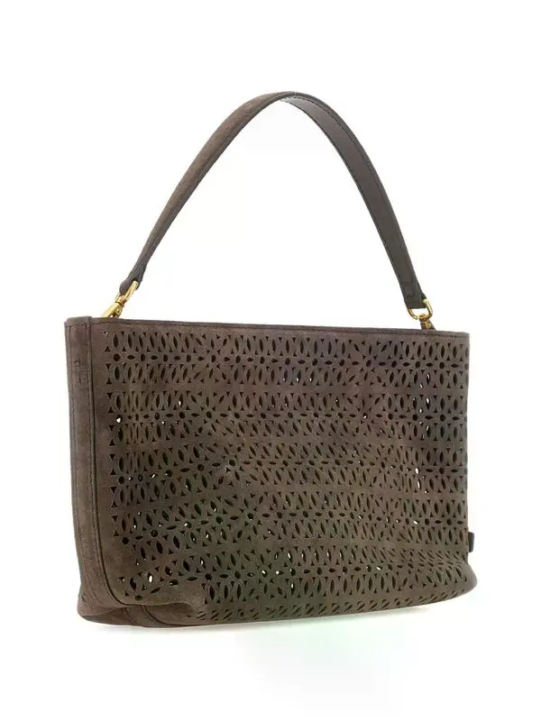 GIANNI CHIARINI Mashup Perforated Shoulder Bag - Brown