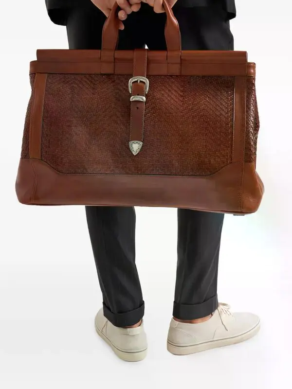 Brunello Cucinelli Leather Holdall Bag - Brown