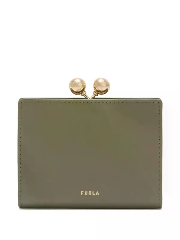 Furla Dots-clasp Leather Coin Purse - Green
