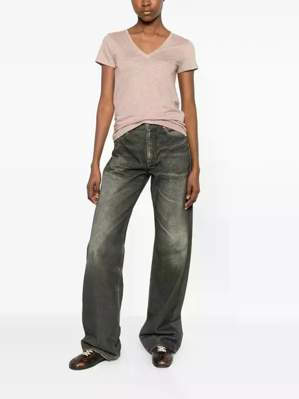 Majestic Filatures V-neck Short-sleeve T-shirt - Neutrals