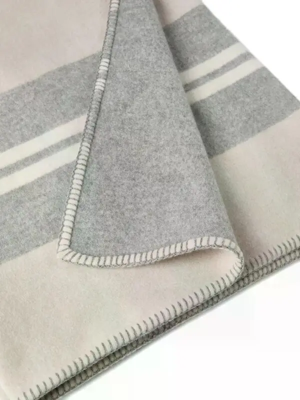 Brunello Cucinelli Striped Double-cloth Throw Blanket