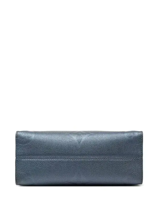 LOUIS VUITTON 2021-2025 Metallic Monogram Giant Empreinte Onthego Pm Satchel - Blue
