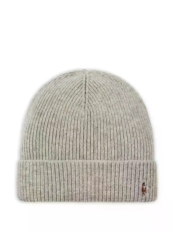 Polo Ralph Lauren Signature-cuff Beanie Hat - Grey