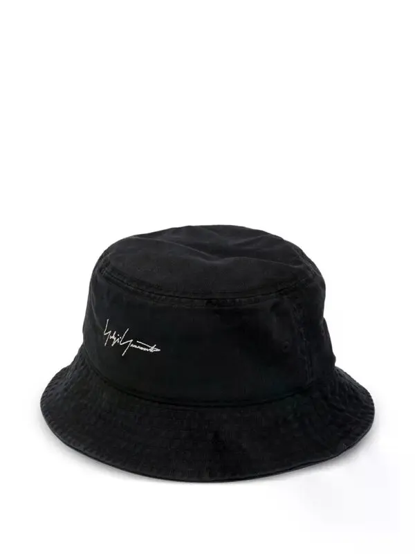 Yohji Yamamoto Signature Bucket Hat - Black