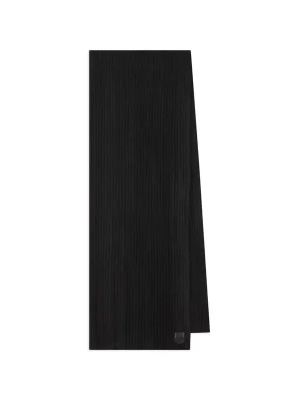 TOD'S Ribbed Cashmere Scarf - Black