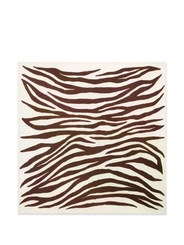 Eric Bompard Zebra-print Square Scarf - Neutrals