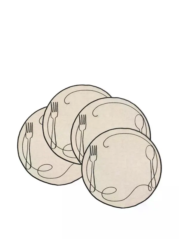 MISETTE Line Drawing Linen Placemats