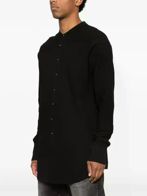 ISAAC SELLAM EXPERIENCE Button Trim Shirt - Black