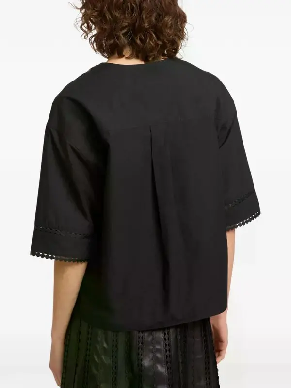 YVES SALOMON Short-sleeve Blouse - Black