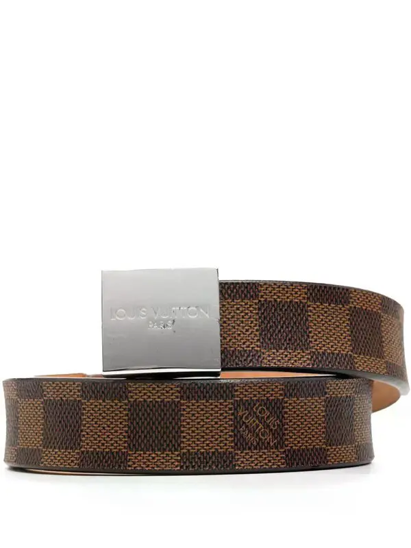 LOUIS VUITTON 2004 Damier Ebene Ceinture Belt - Brown