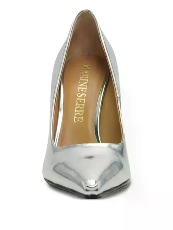 MARINE SERRE Ms Kiss Pumps - Silver