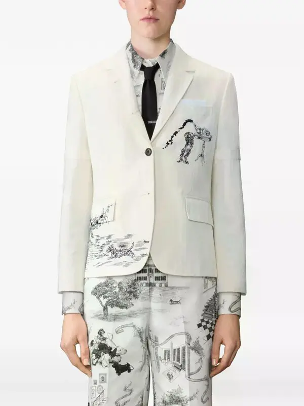 Thom Browne Embroidered Canvas Jacket