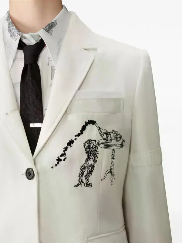 Thom Browne Embroidered Canvas Jacket