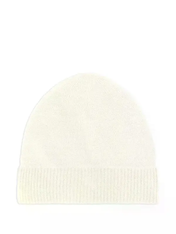 Eric Bompard Ribbed Beanie Hat - Neutrals