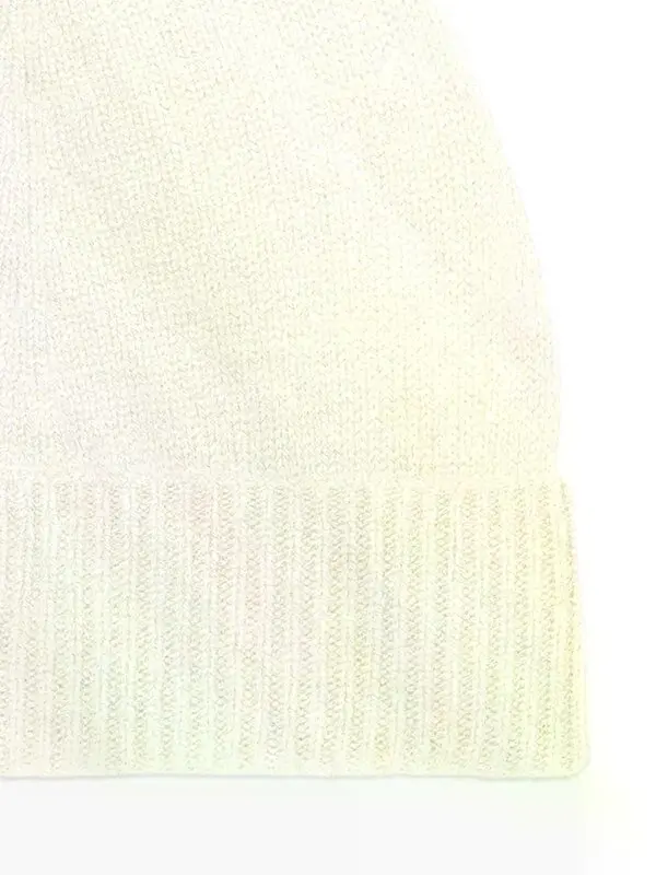 Eric Bompard Ribbed Beanie Hat - Neutrals