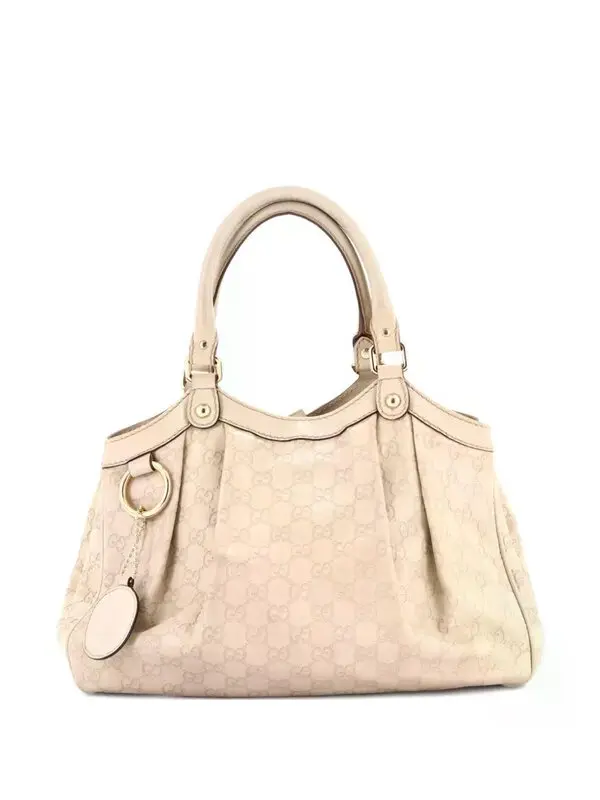 Gucci Sukey Sima Leather Medium Tote Bag - Neutrals