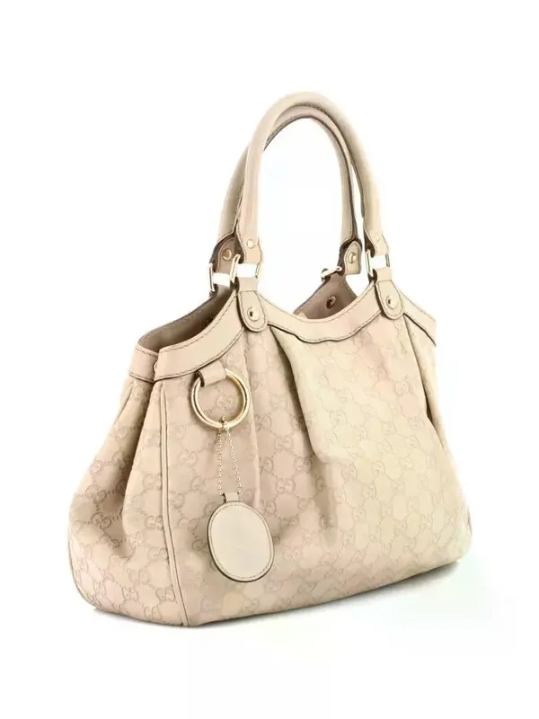 Gucci Sukey Sima Leather Medium Tote Bag - Neutrals
