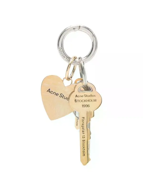 Acne Studios Heart Key Keyring - Gold