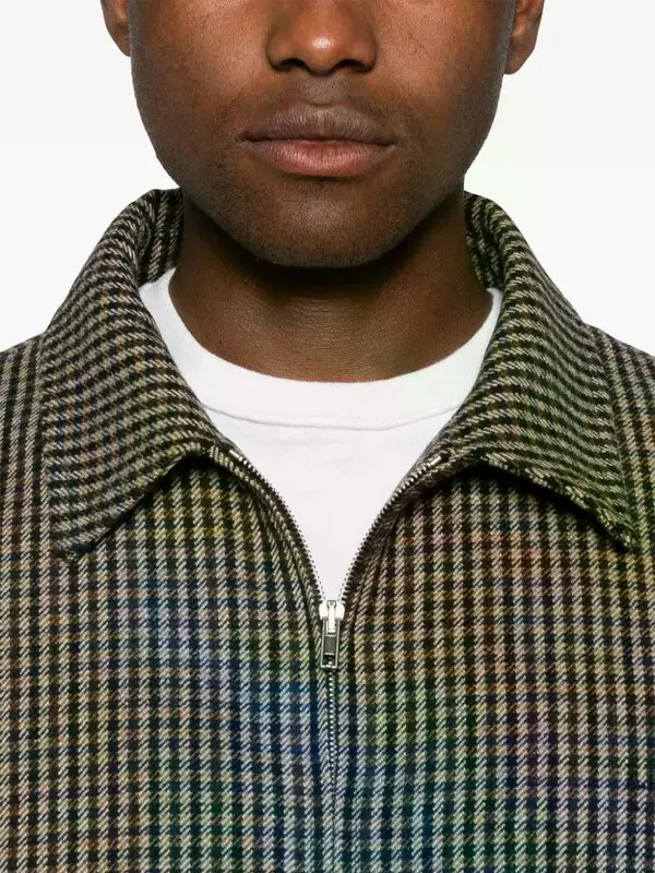 A.p.c. Houndstooth Zip Shirt Jacket