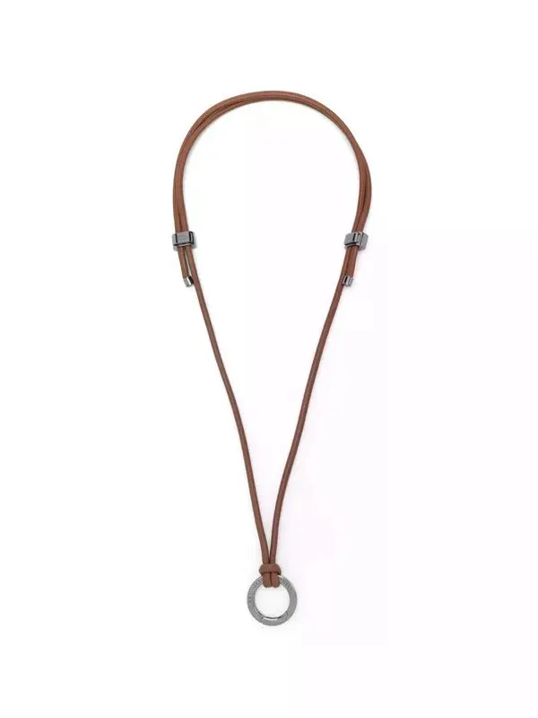 Brunello Cucinelli Keyring Pendant Necklace - Brown