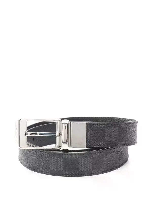LOUIS VUITTON Damier Graphite Seattle Belt - Black