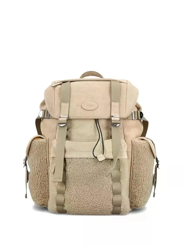 TOD'S Shearling Trim Backpack