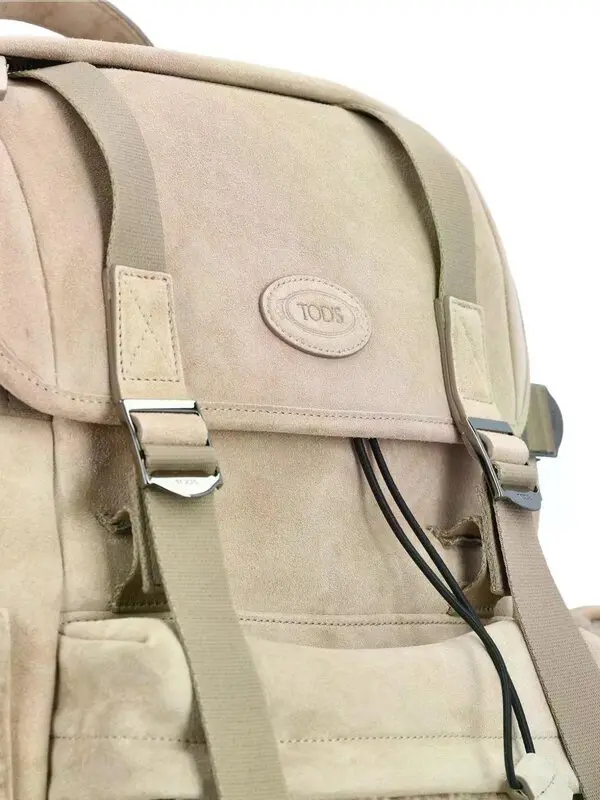 TOD'S Shearling Trim Backpack