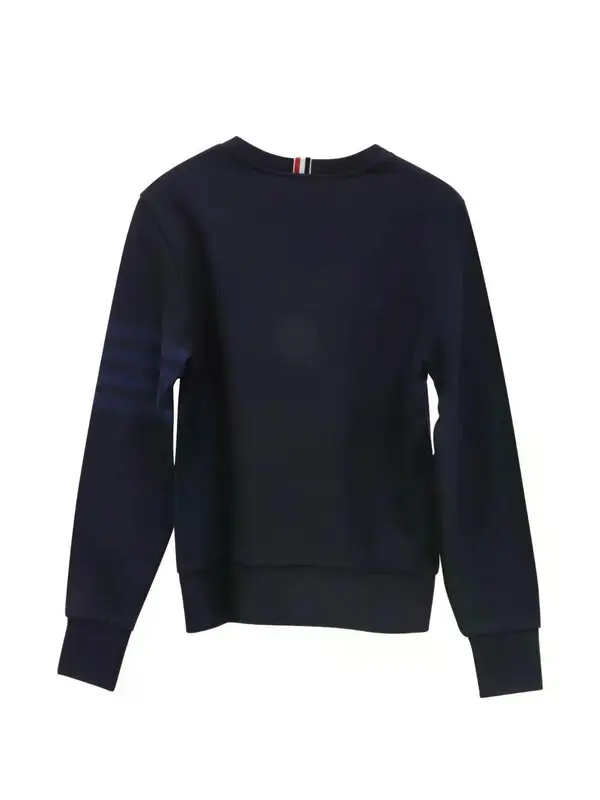 Thom Browne Four-bar Loopback Cotton Crewneck Sweatshirt