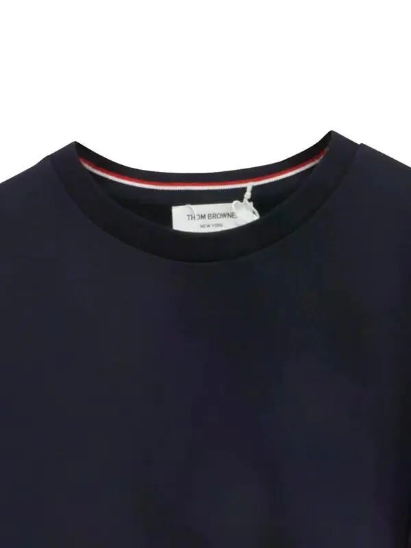 Thom Browne Four-bar Loopback Cotton Crewneck Sweatshirt