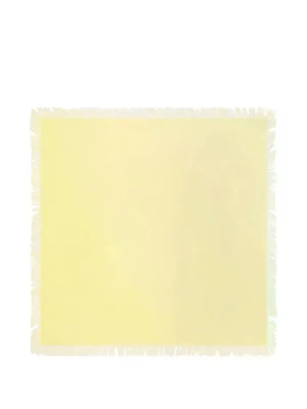 Eric Bompard Fringe Twill Square Scarf - Yellow