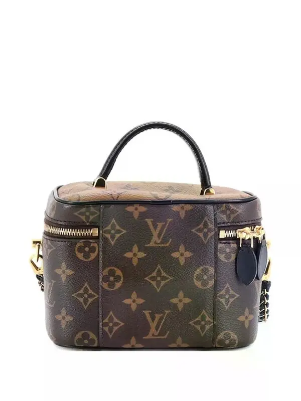 LOUIS VUITTON Vanity Handbag Reverse Monogram Canvas Pm Satchel - Brown