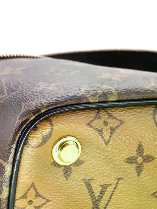 LOUIS VUITTON Vanity Handbag Reverse Monogram Canvas Pm Satchel - Brown