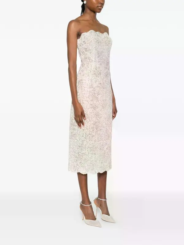 Ermanno Scervino Midi Strapless Dress
