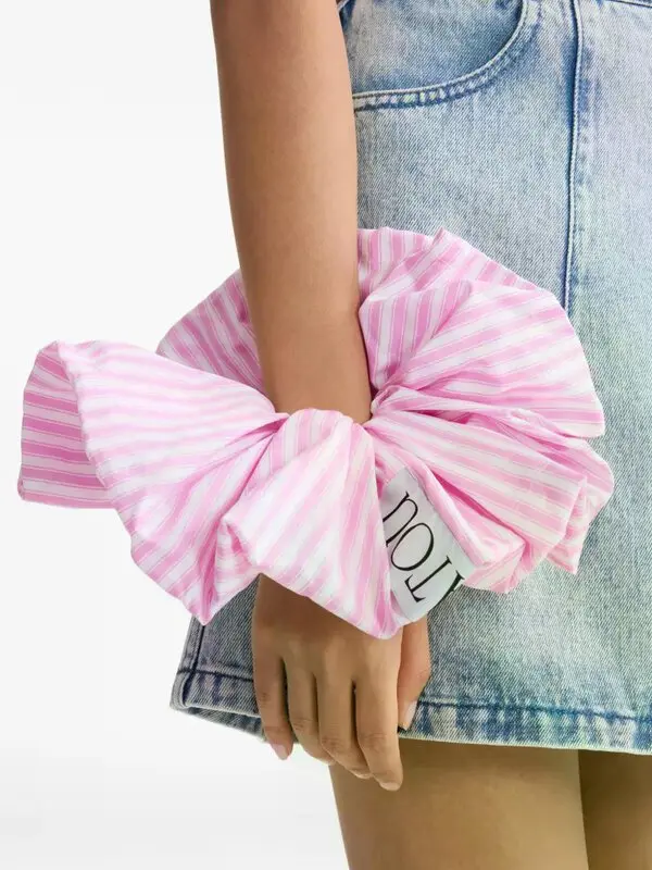 PATOU Striped Scrunchie - Pink