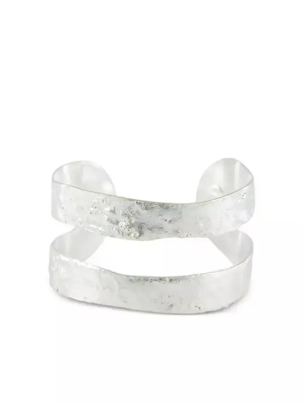 Sylvia Toledano Bianca Hammered Double-band Bracelet - Silver