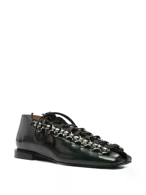 Toga Lace-up Leather Pumps