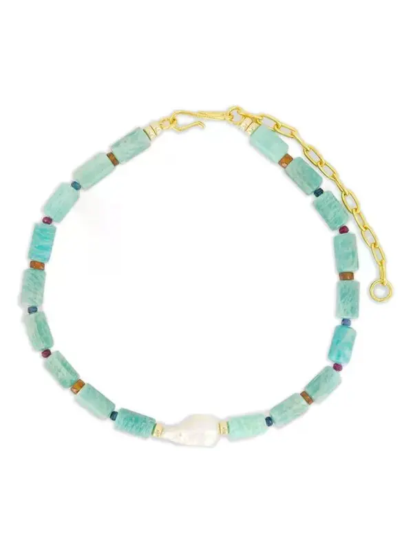 LIZZIE FORTUNATO Baroque Beaded Necklace - Blue
