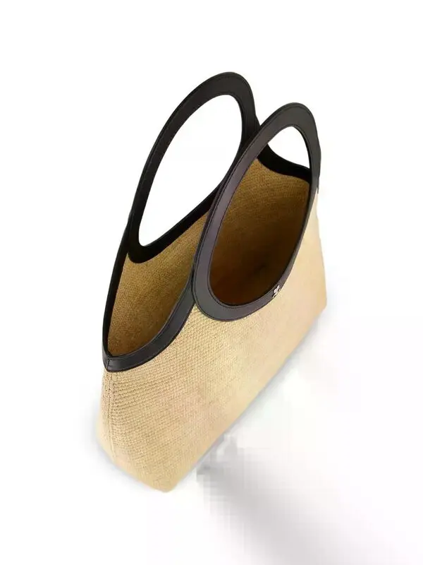 COURREGES Holy Raffia Tote - Neutrals