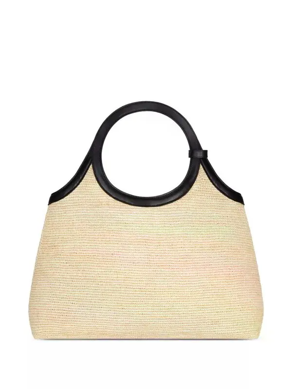 COURREGES Holy Raffia Tote - Neutrals