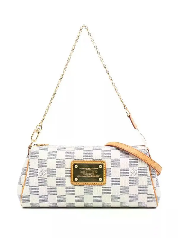 LOUIS VUITTON 2009 Damier Azur Eva Satchel - White