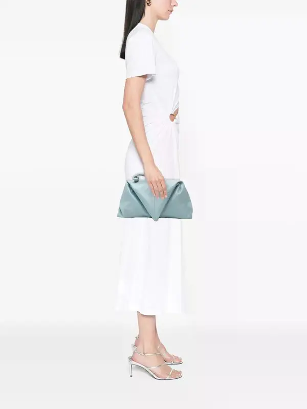 Bottega Veneta Leather Bv Trine Angular Clutch Bag 2010-2025 - Blue