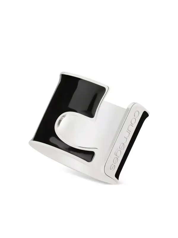 COURREGES Logo-enamel Ring Set