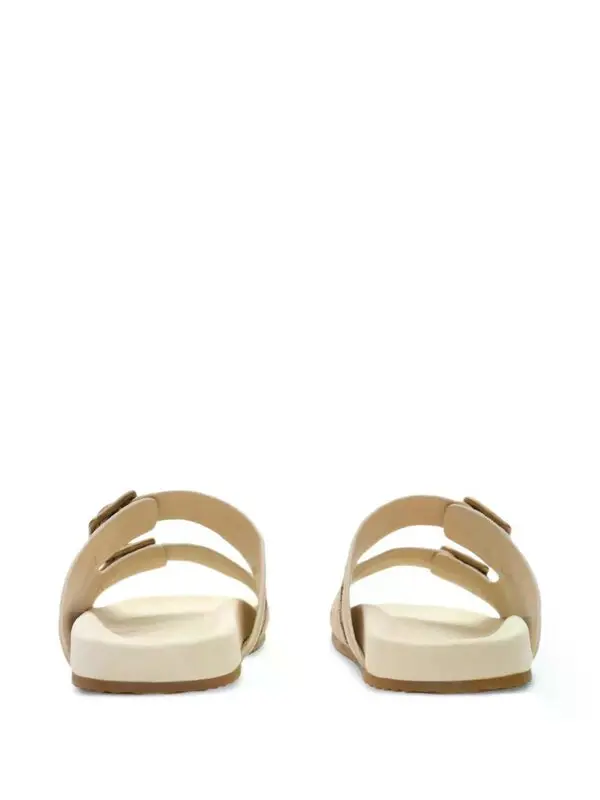 Burberry Check Buckle Strap Sandals - Neutrals